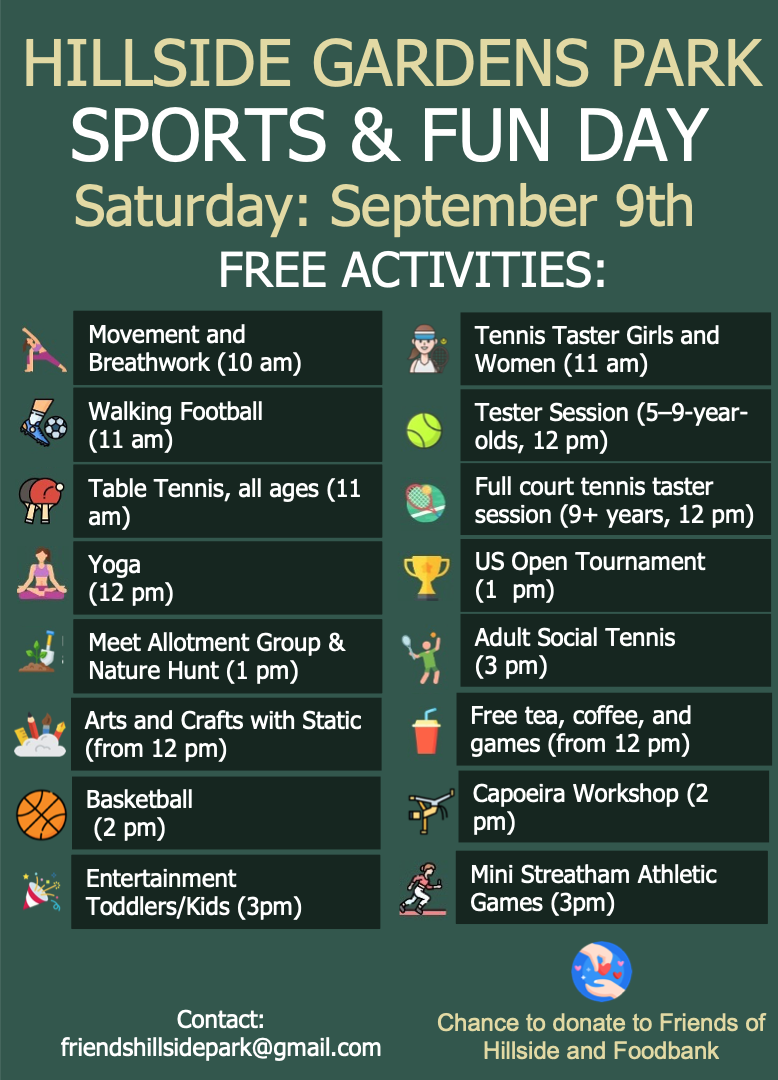 Annual Sports and Fun Day – September the 9th – Friends of Hillside ...